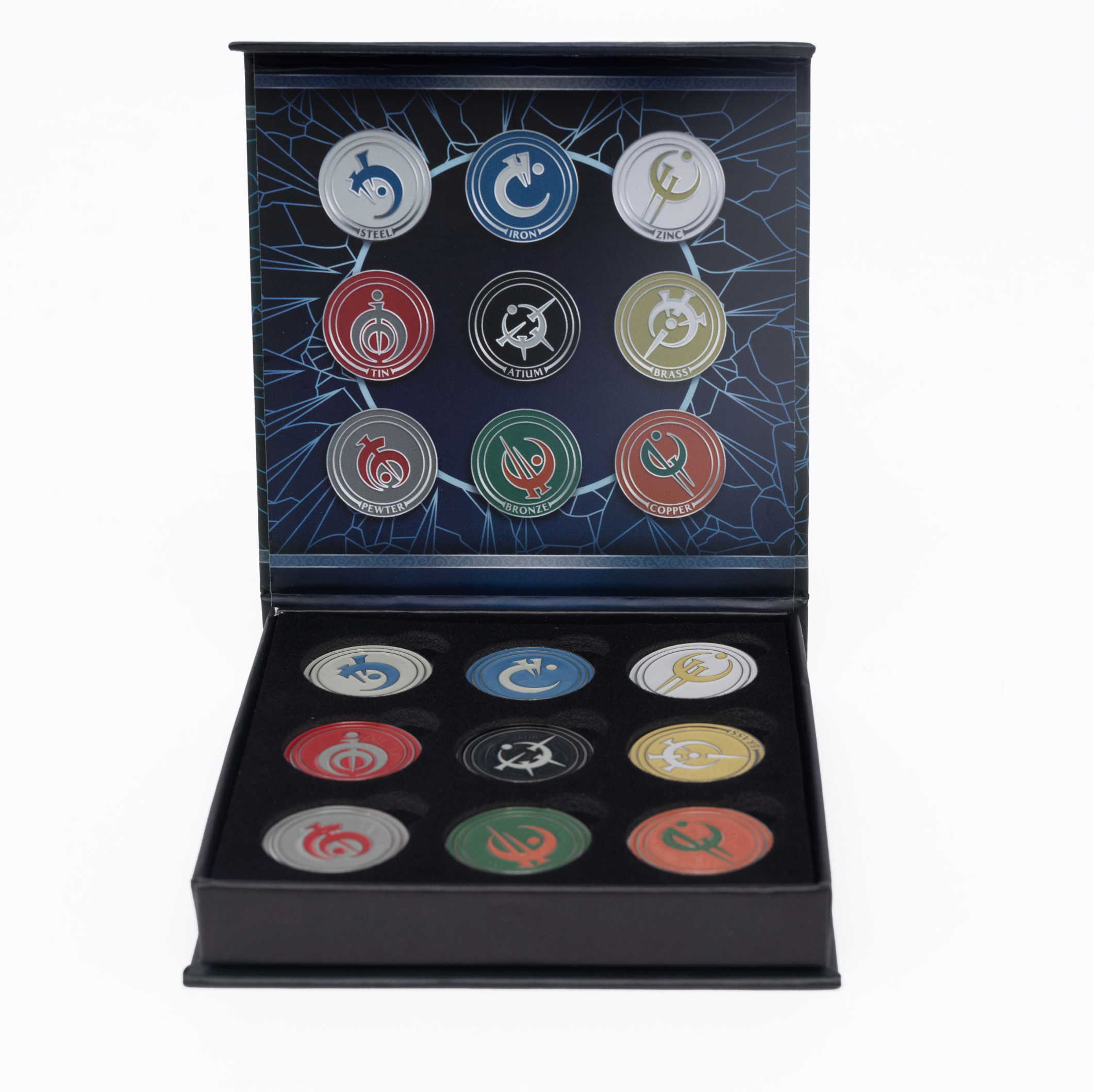 Mistborn Enamel Coins — Mistborn Deck Building Game – Dragonsteel Books